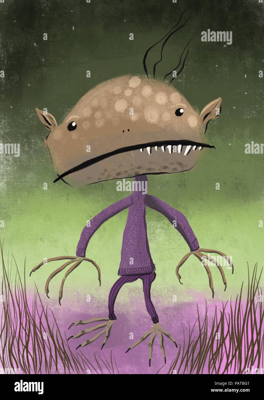 a cute goblin illustration Stock Photo - Alamy
