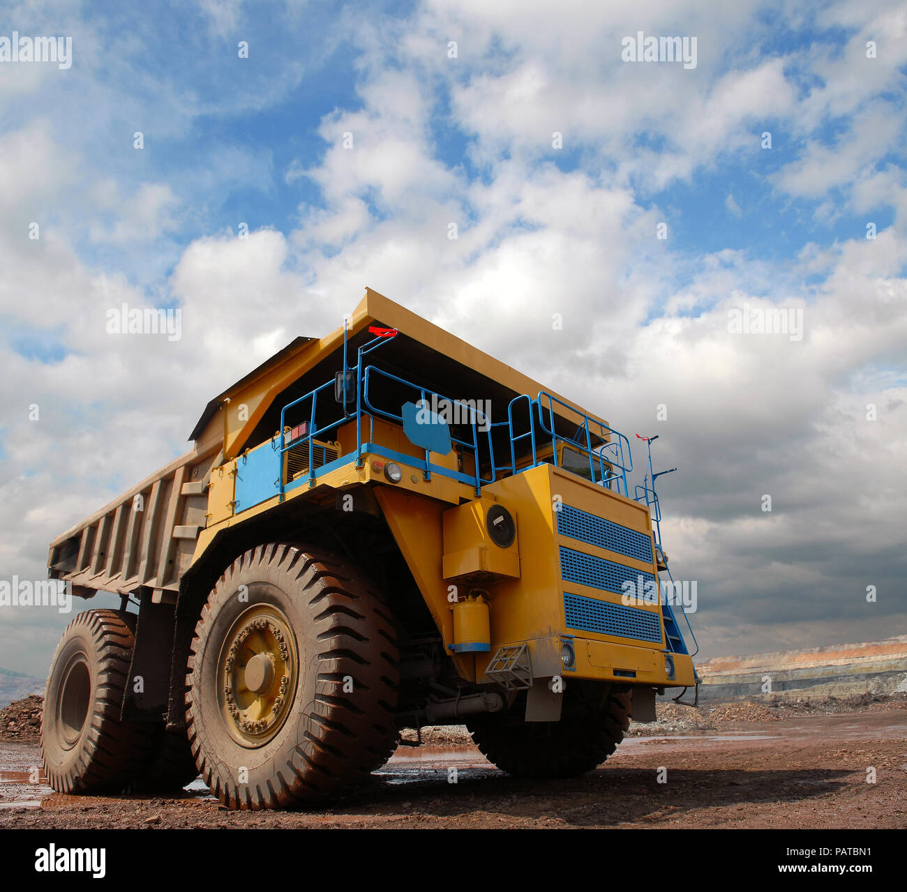 The big truck transport iron ore in career Stock Photo - Alamy