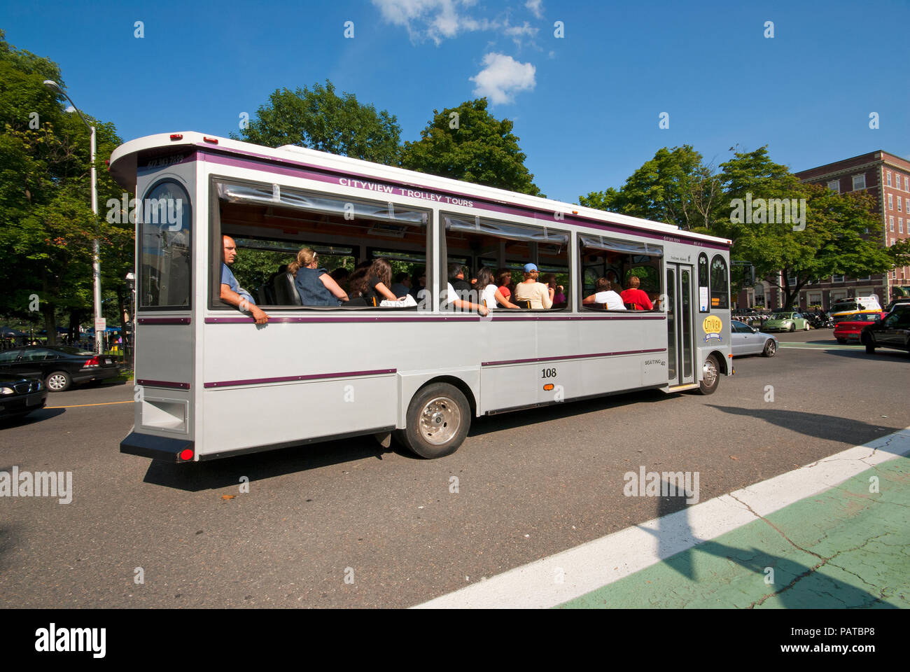 City tour bus in Salem, Essex County, Massachusetts, USA Stock Photo ...