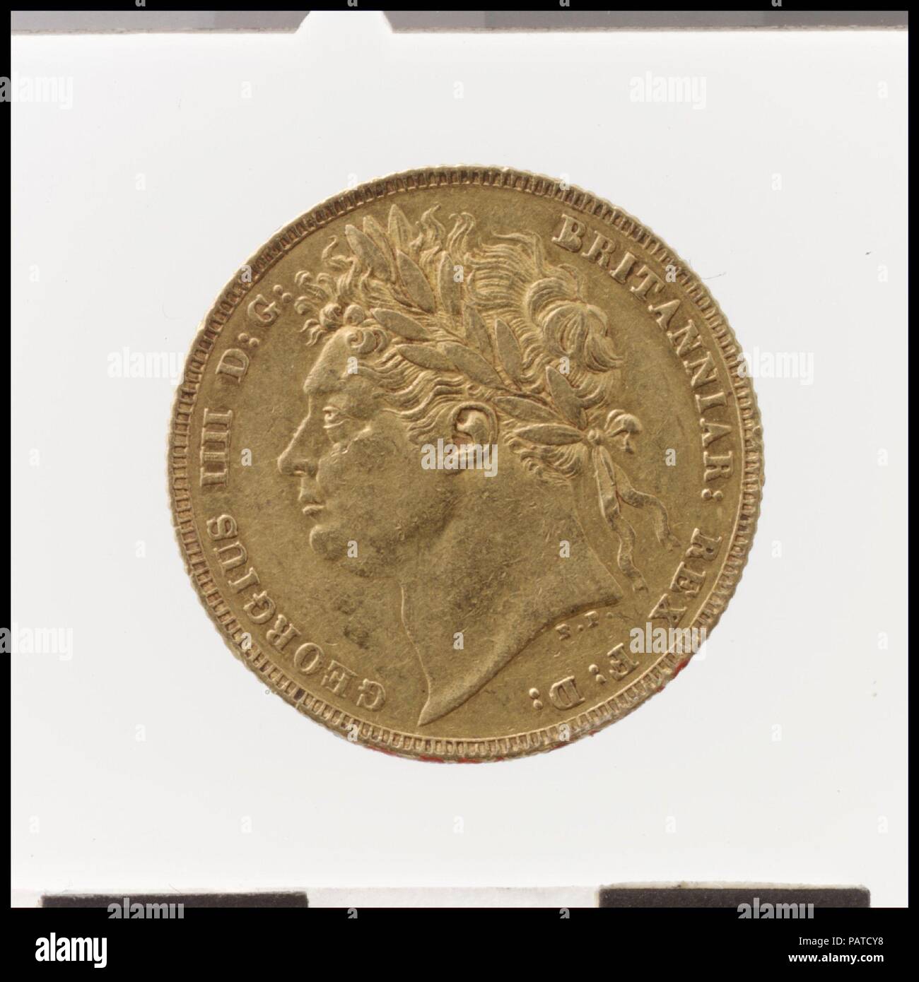 George IV sovereign. Culture: British. Dimensions: Diameter: 23 mm ...