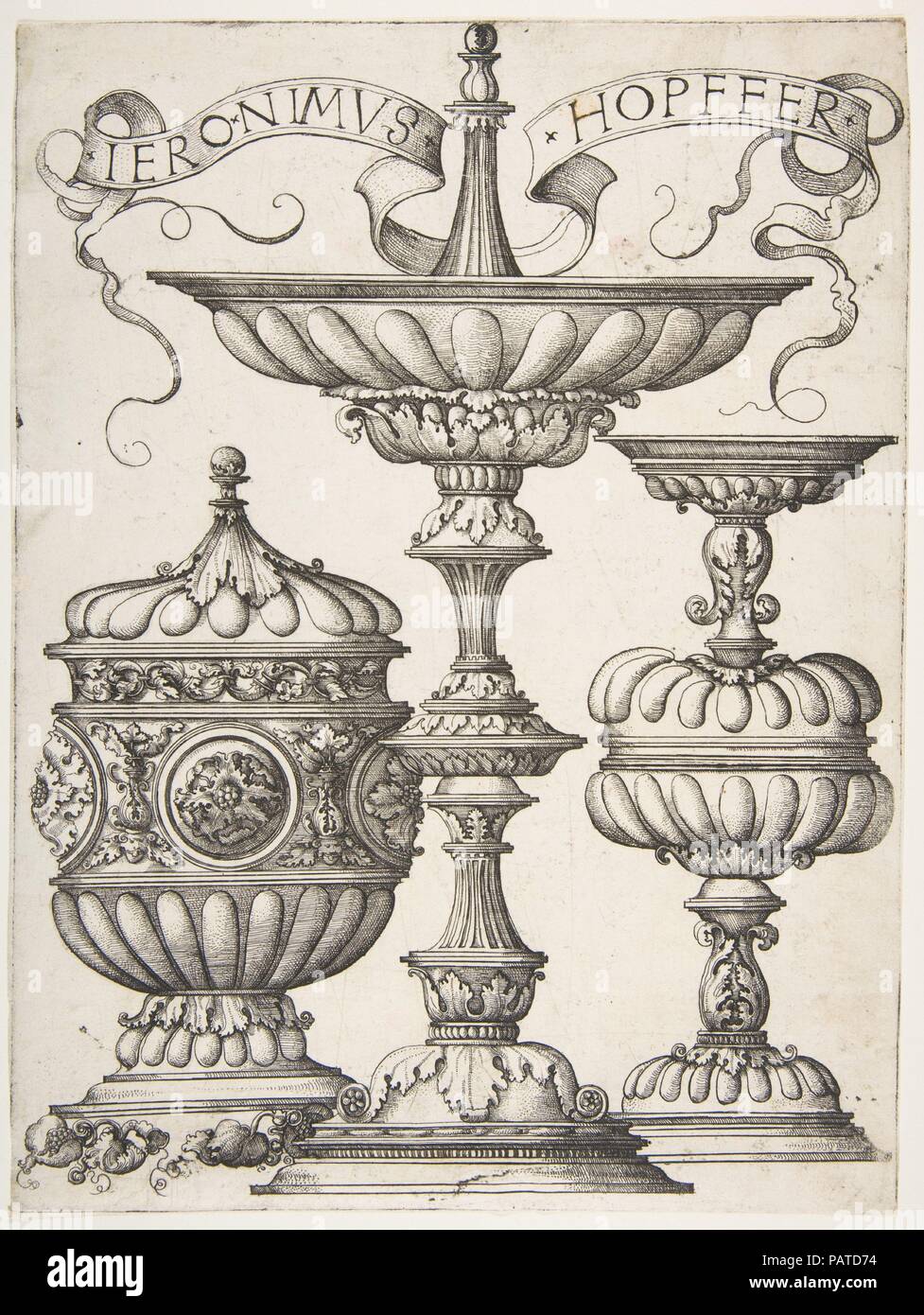 Three Vessels. Artist: Hieronymus Hopfer (German, ca. 1500-?1563 ...