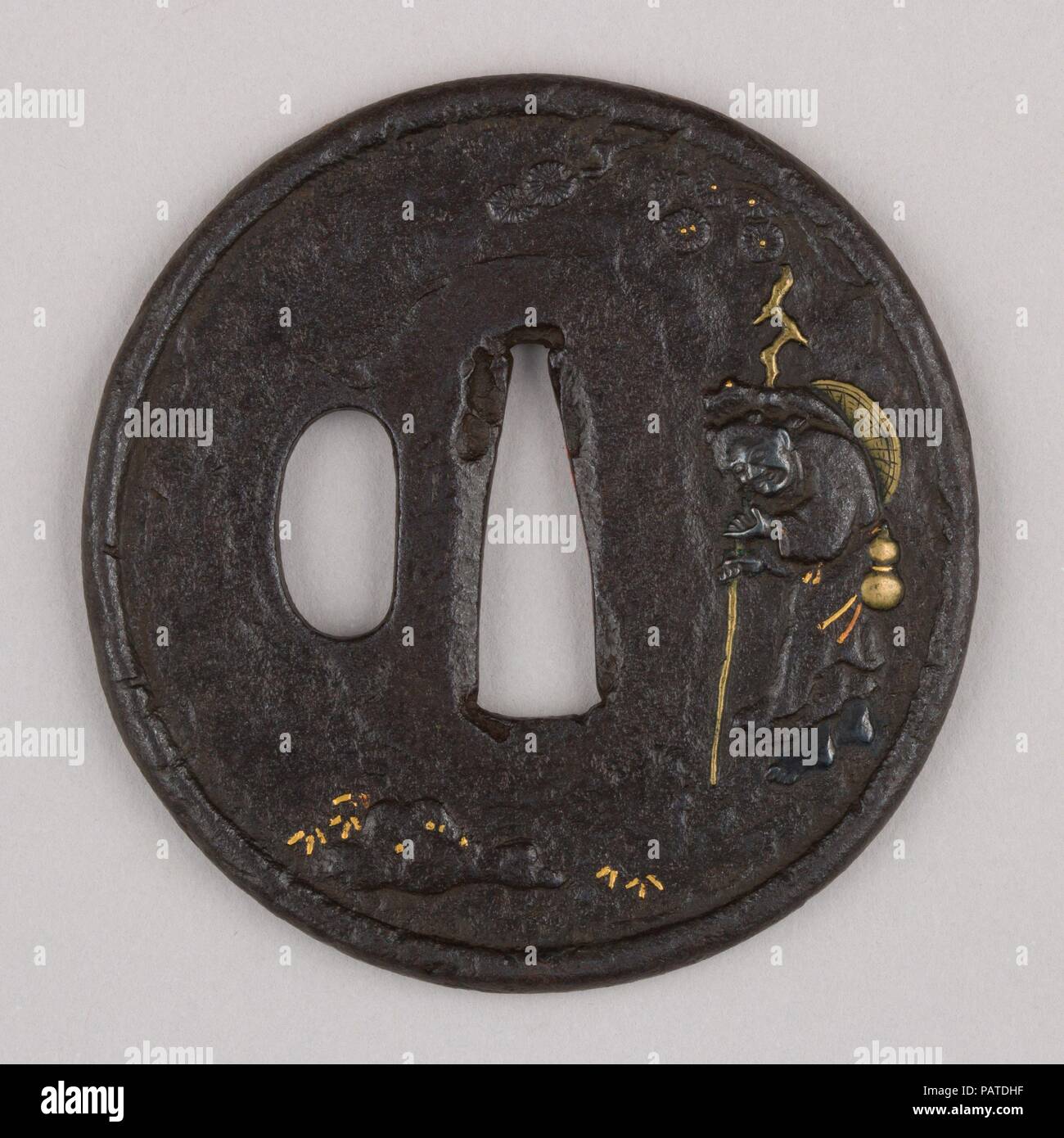 Sword Guard (Tsuba). Culture: Japanese. Dimensions: Diam. 2 5/8 in. (6. ...