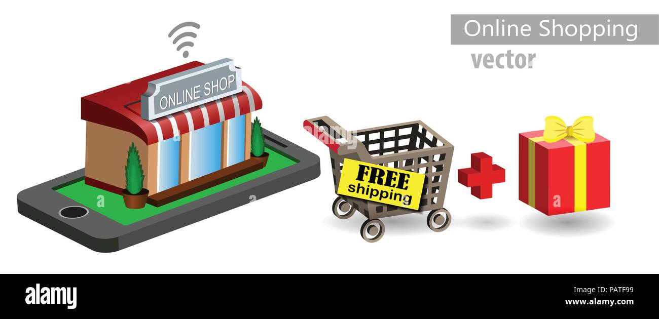 Mobile shopping e-commerce Stock Vector Image & Art - Alamy