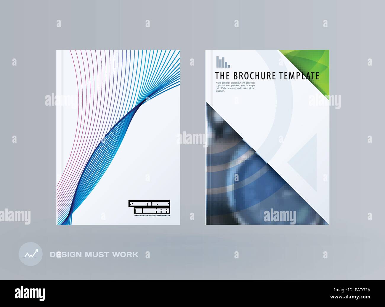 Brochure design soft template. Colourful modern abstract set, annual ...