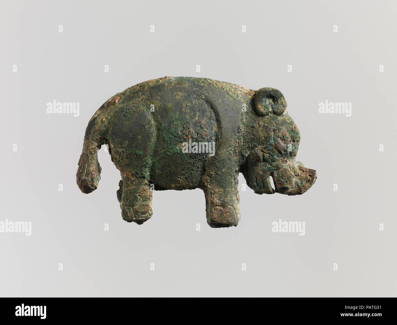 Elephant Relief. Culture: China. Dimensions: H. 1 3/4 in. (4.4 cm); L ...
