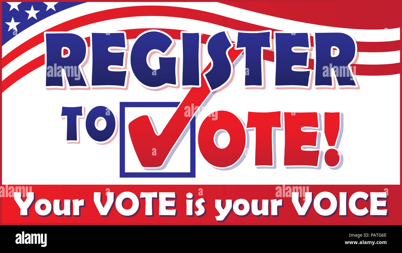 Register to Vote Banner Stock Photo - Alamy
