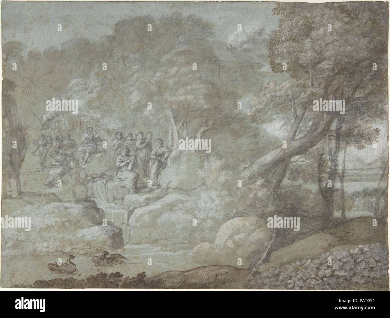 Landscape with Apollo and the Muses. Artist: Claude Lorrain (Claude ...