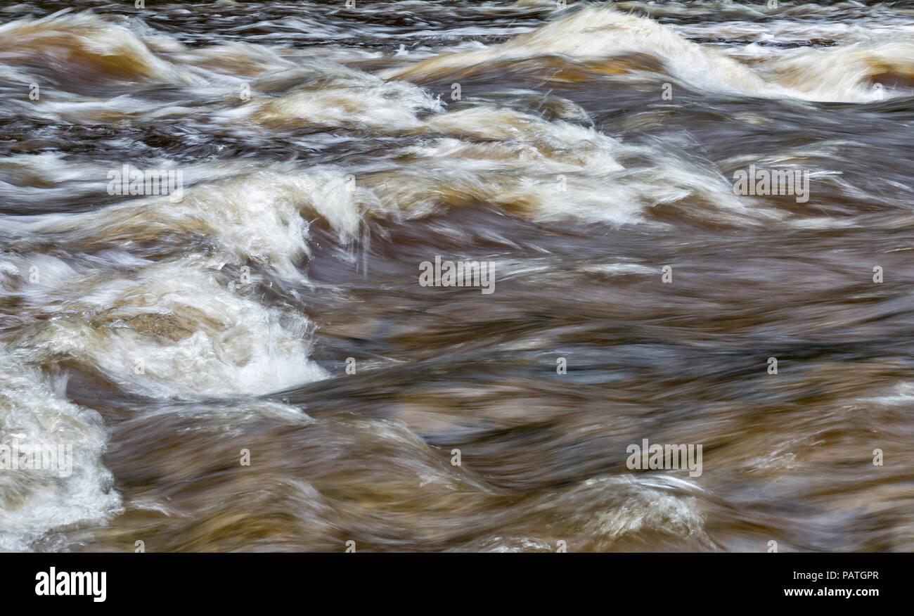abstract shot of water rapids with foaming and violent water Stock ...