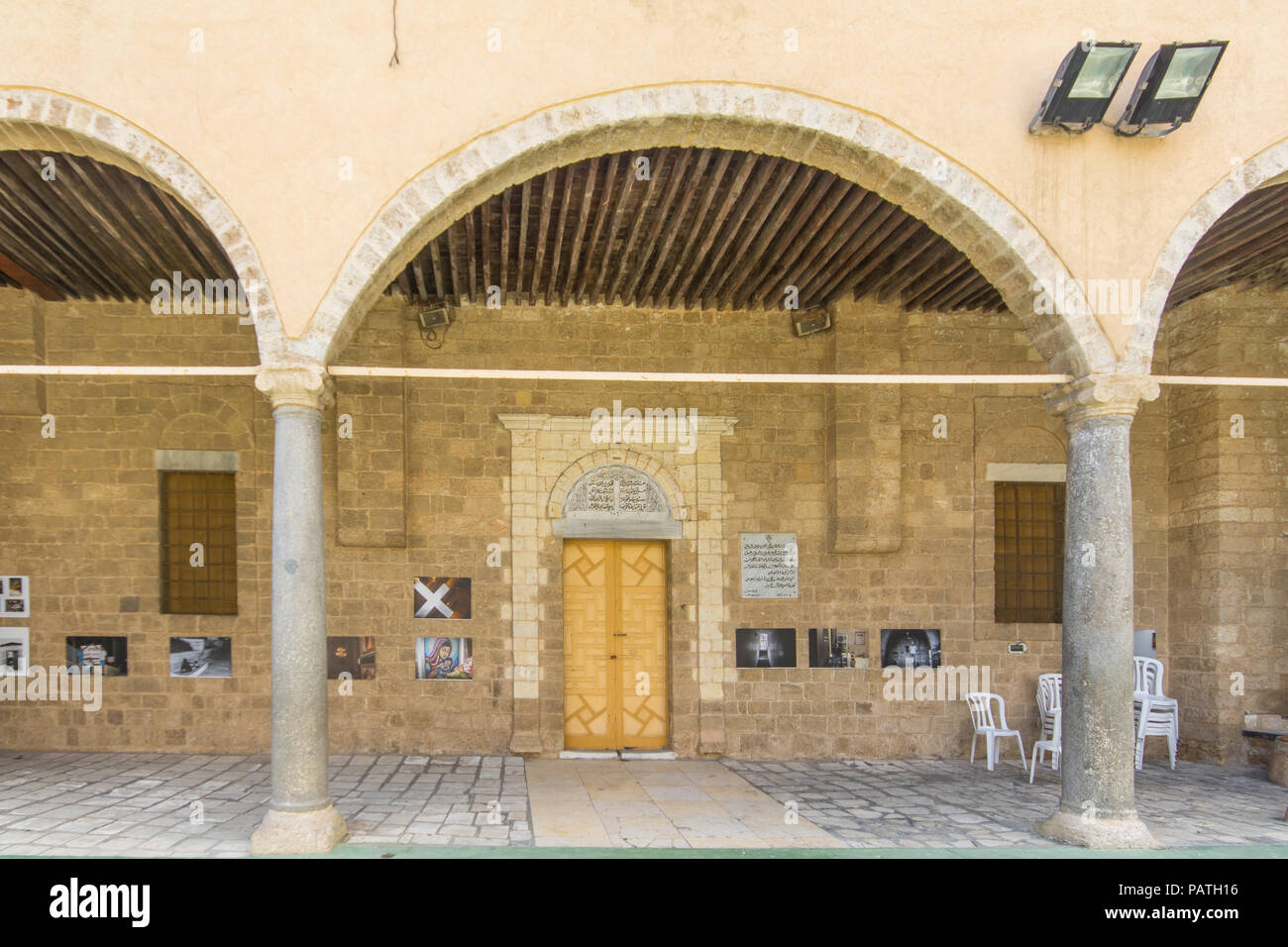 HAIFA, ISRAEL - JULY 21, 2018: The facade of the Church of our Lady, in ...