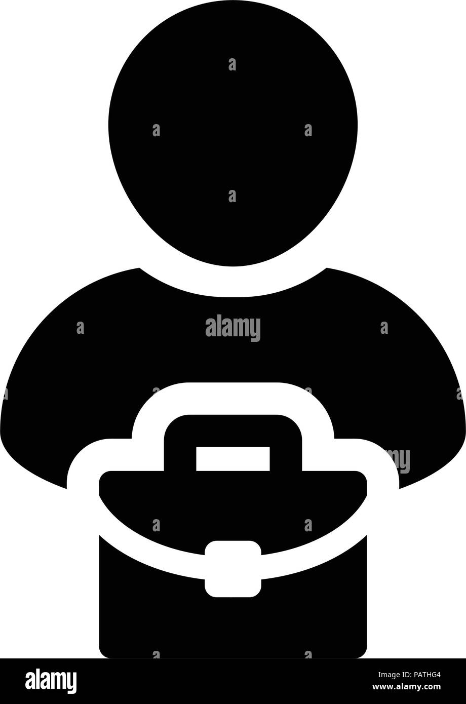 Client icon vector male person profile avatar symbol with briefcase for ...