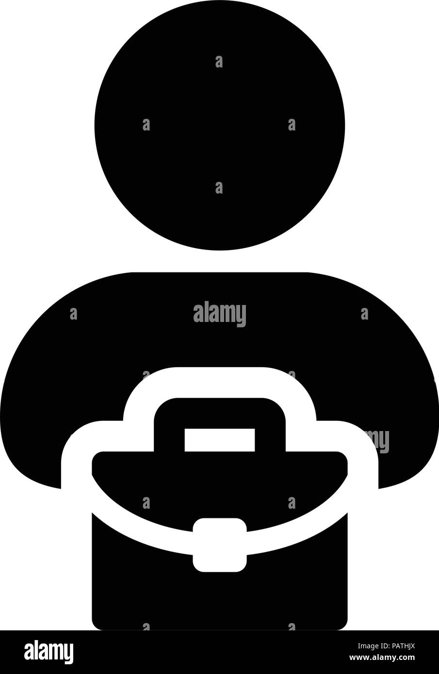 Consultant icon vector male person profile avatar symbol with briefcase ...