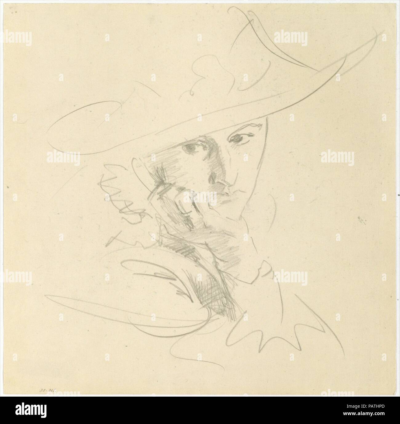 Jane de Glehn, Study for "In the Generalife". Artist: John Singer ...