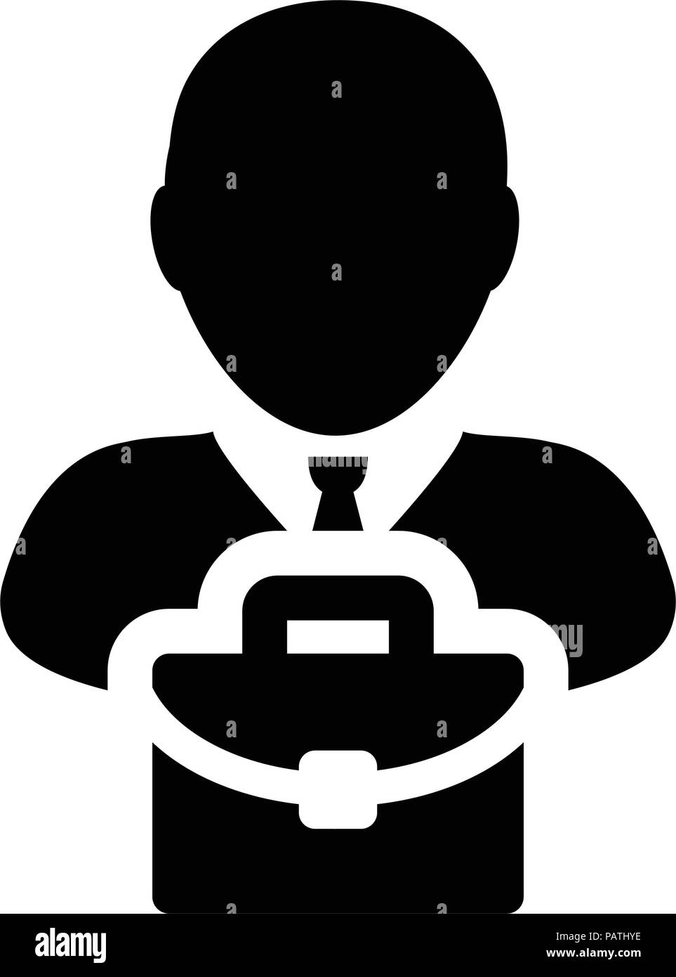 Manager icon vector male person profile avatar symbol with briefcase ...