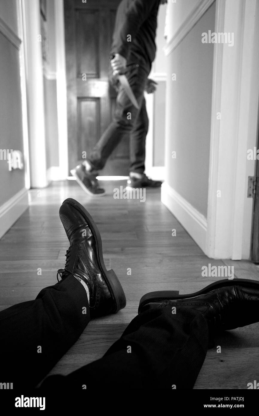 Crime scene corpse Black and White Stock Photos & Images - Alamy