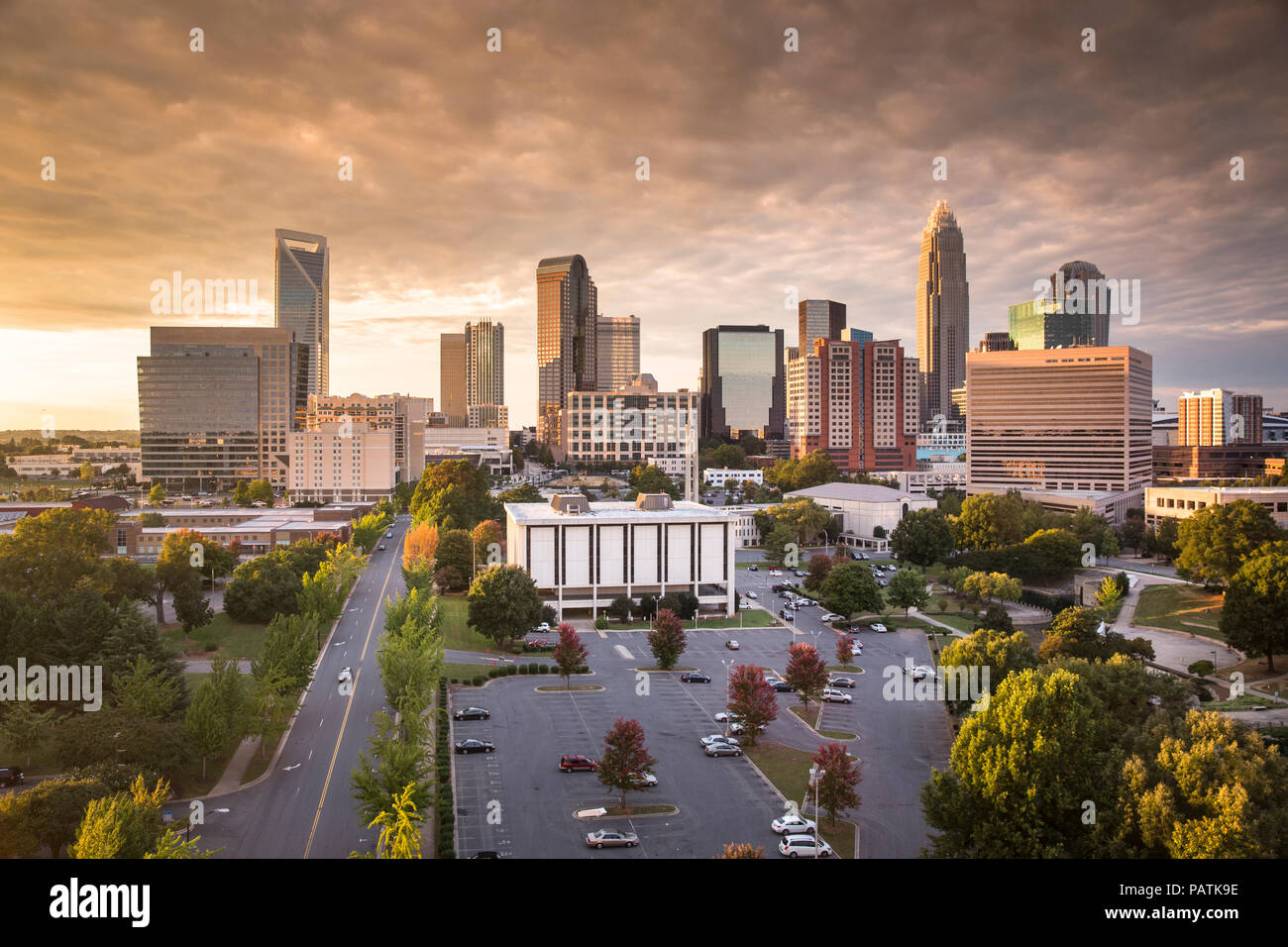 Charlotte city skyline North Carolina, Mecklenburg County, USA Stock ...