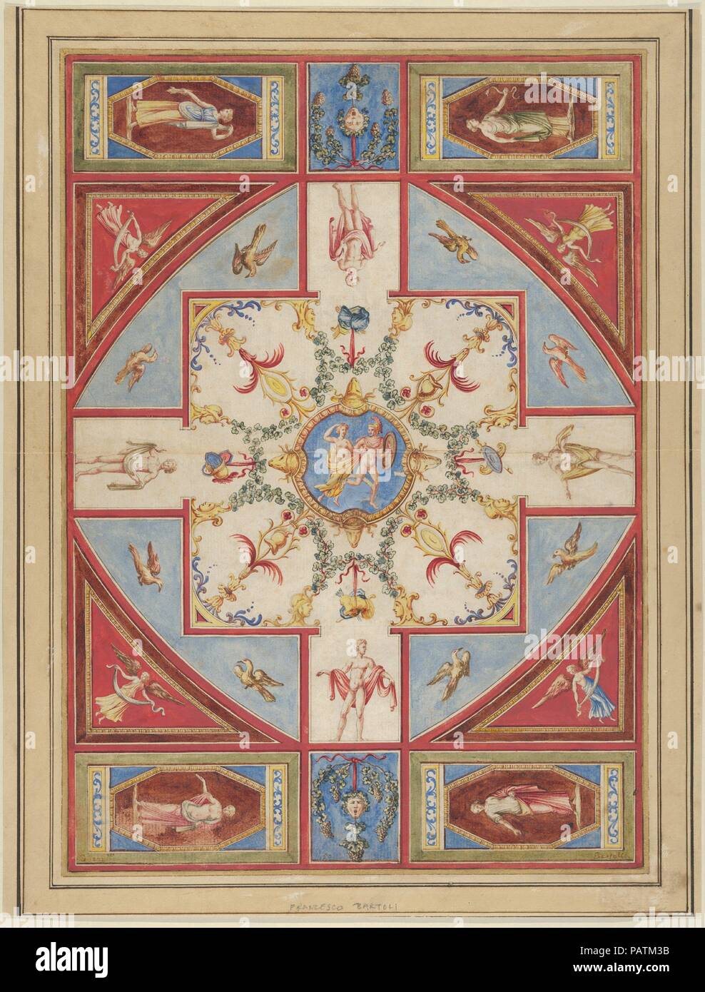 Design for a Ceiling with Grotesque Decoration. Artist: Francesco ...