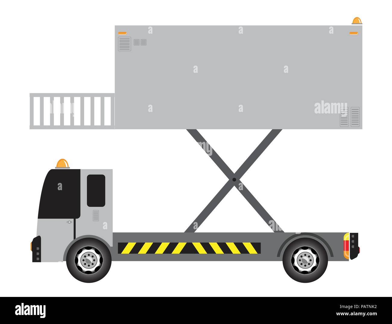 Airport Catering Cargo Container truck for food service Stock Vector ...