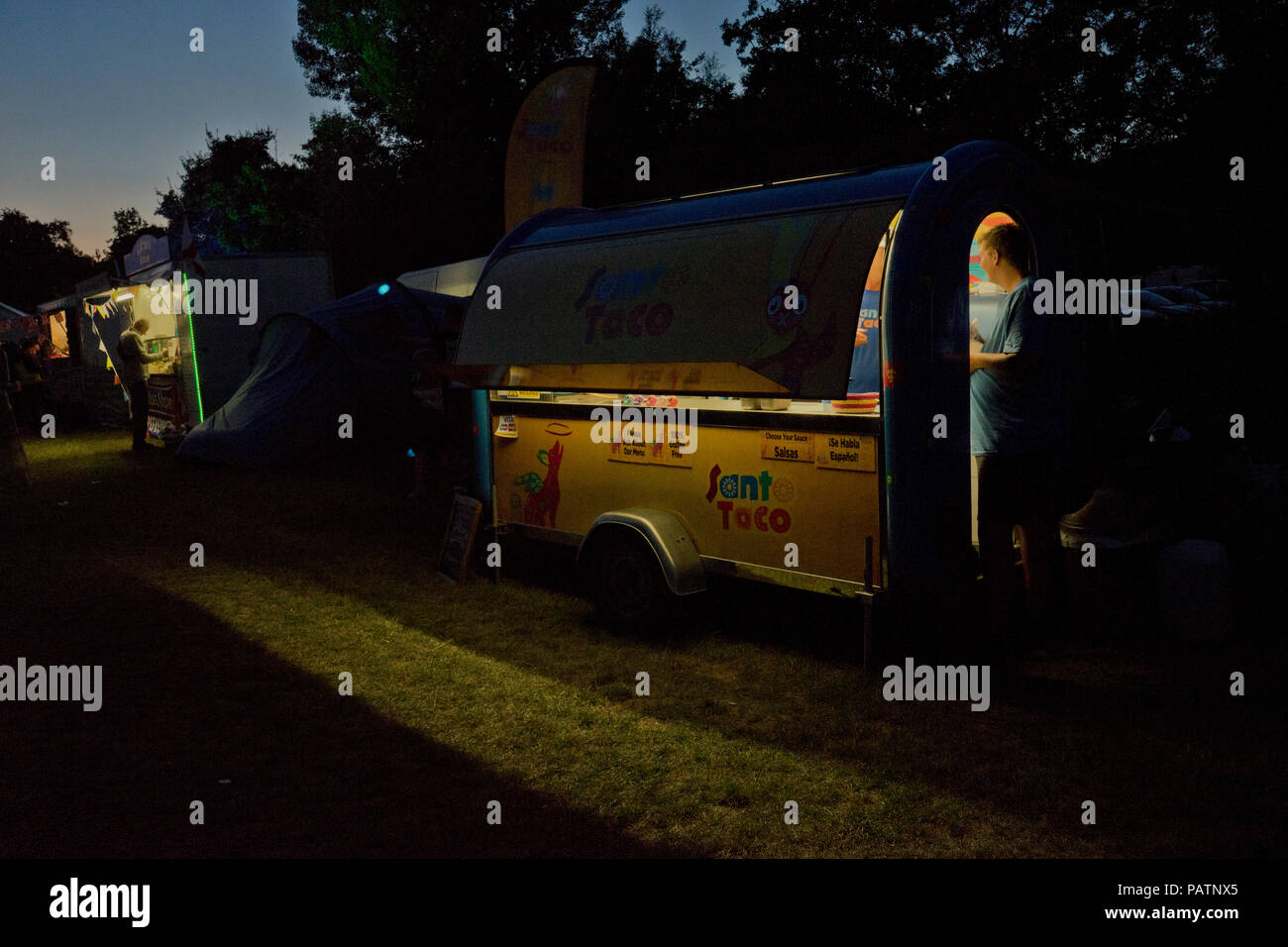 Food catering van at the Trowbridge festival in Wiltshire,England,UK ...