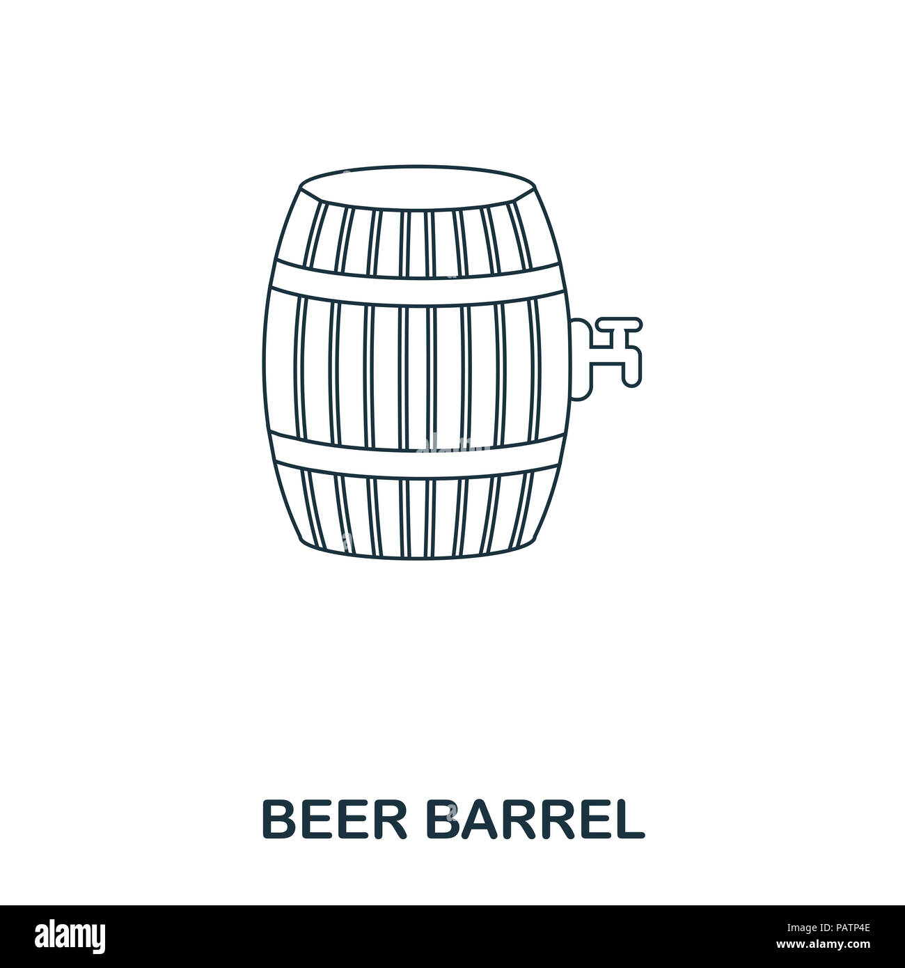 Beer Barrel icon. Outline style icon design. UI. Illustration of beer ...