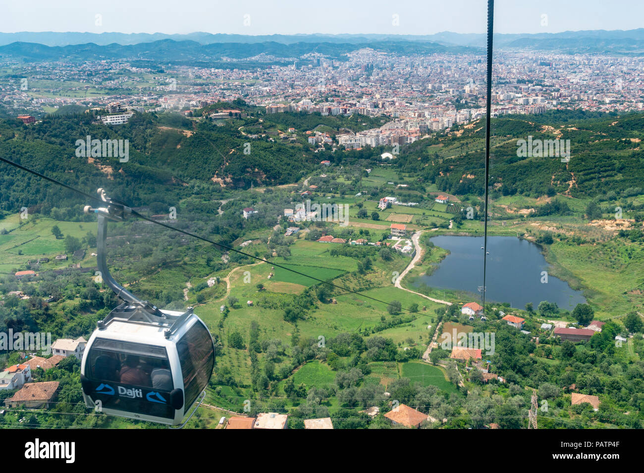 The Dajti Ekspres cableway which carries passengers up to Mount Dajti ...