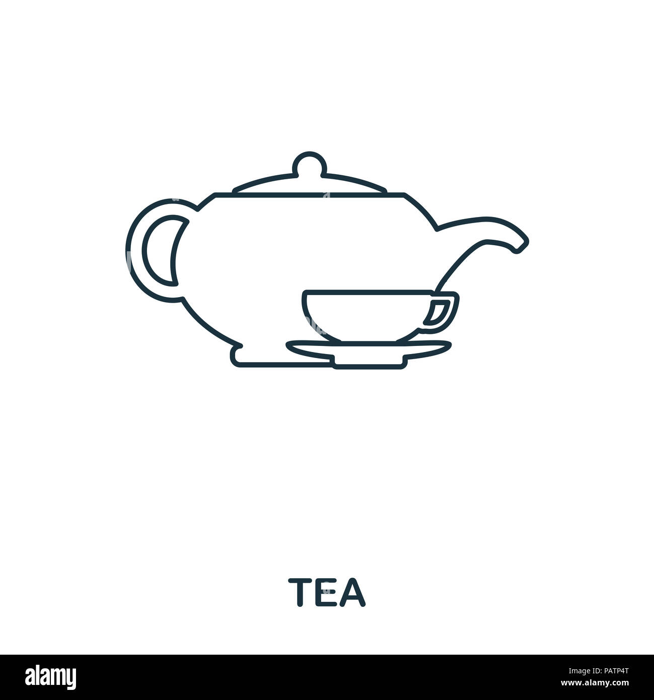 Tea icon. Outline style icon design. UI. Illustration of tea icon ...