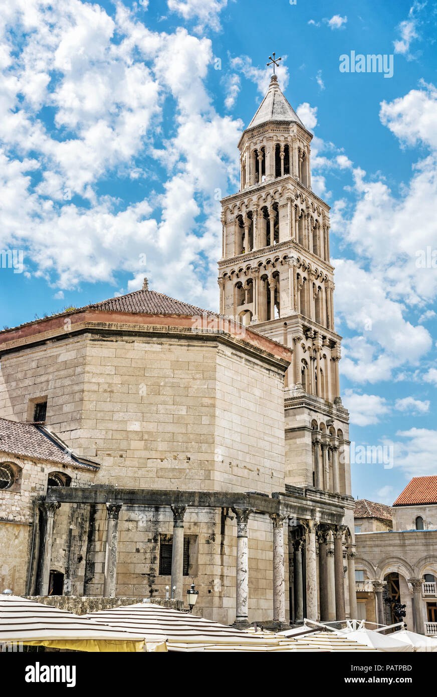 Cathedral of Saint Domnius in Split, Croatia. Religious architecture ...