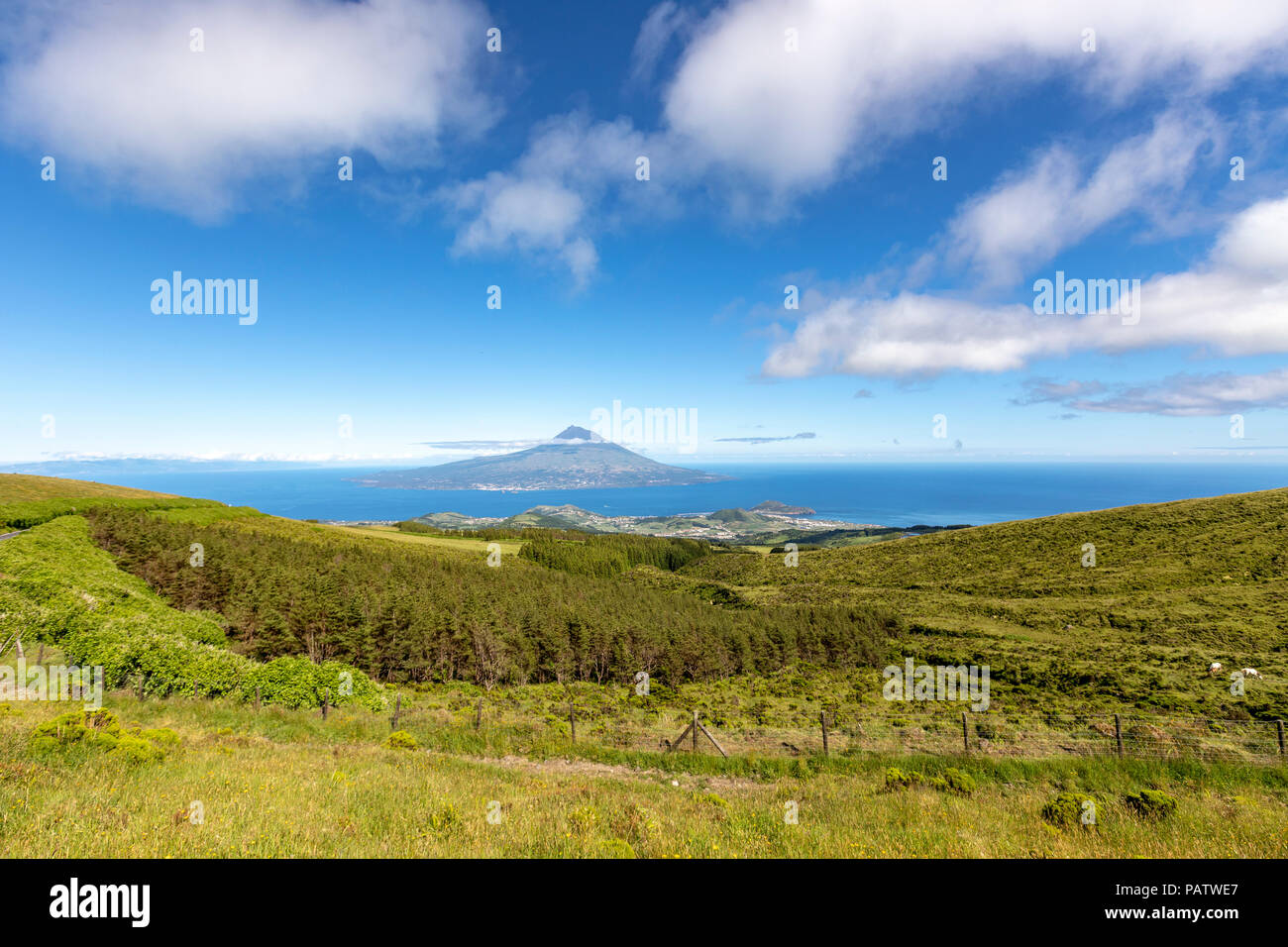 Mount Pico from Faial island, Azores, Portugal Stock Photo - Alamy