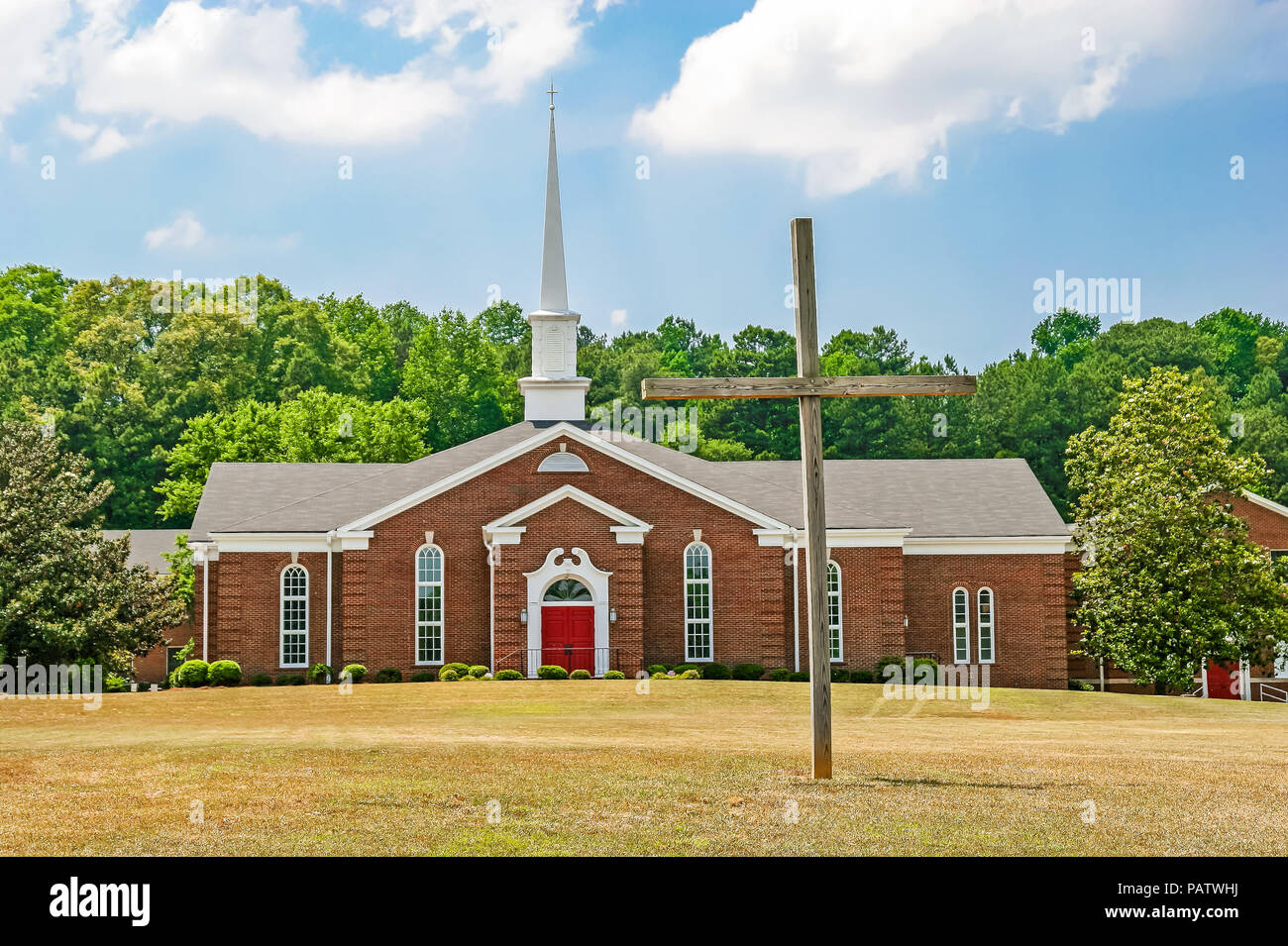 Church and Cross Stock Photo - Alamy