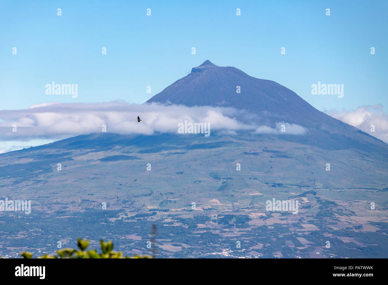 Mount Pico from Faial island, Azores, Portugal Stock Photo - Alamy