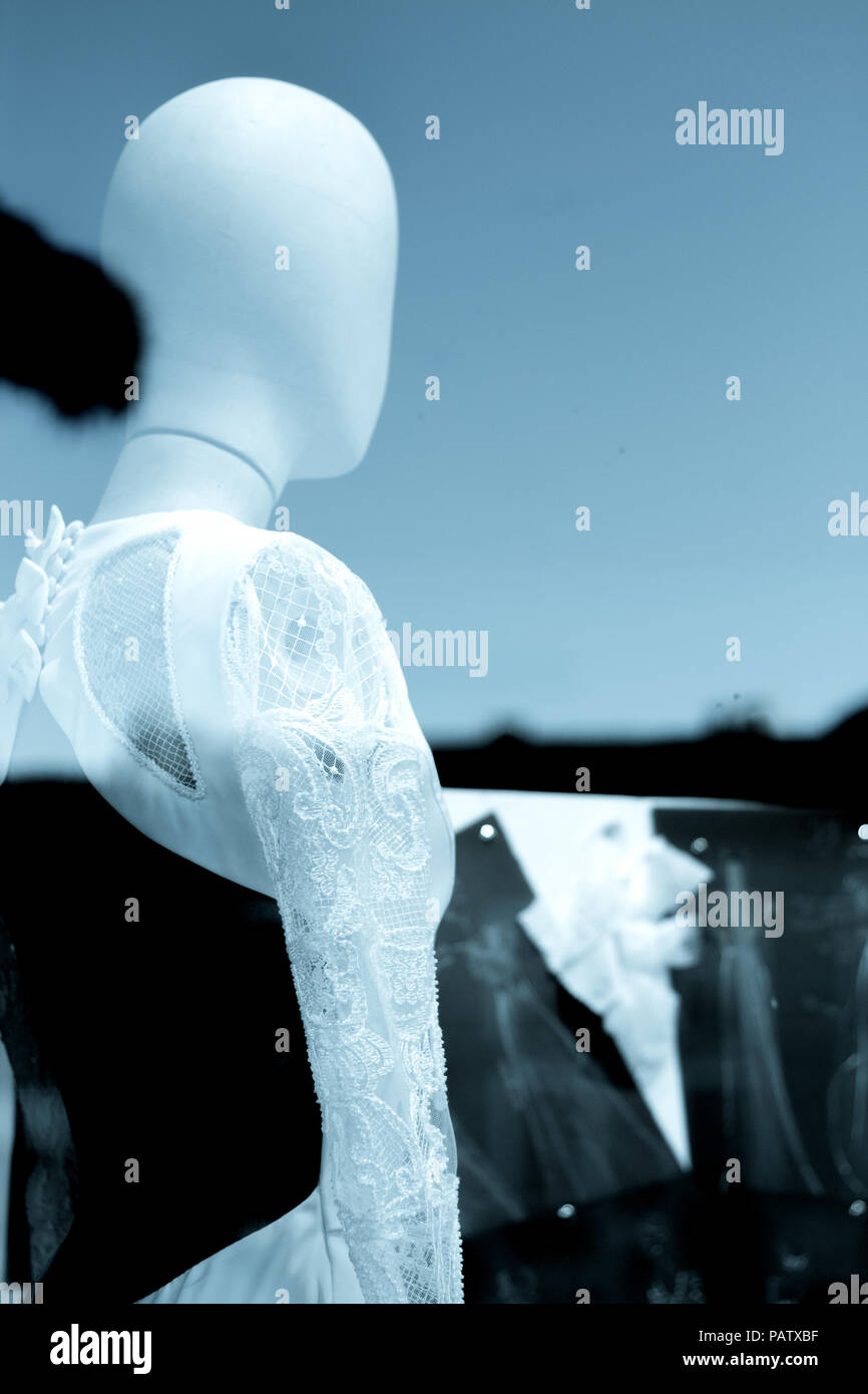 Part of a generic wedding dress. No people Stock Photo - Alamy