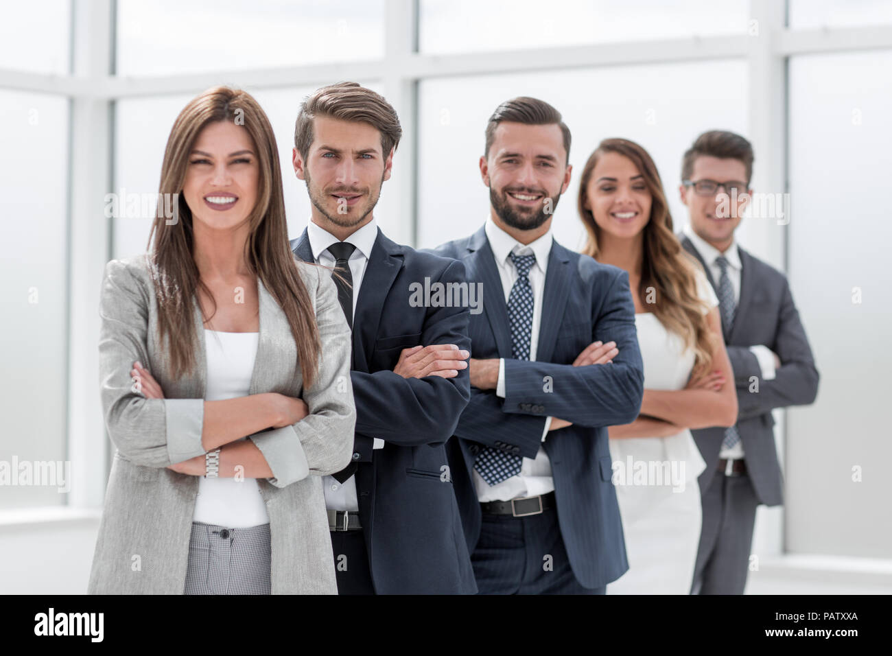 leader and professional business team Stock Photo - Alamy