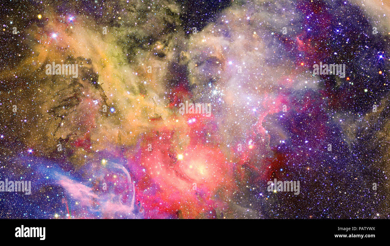Nebula and stars in outer space. Elements of this image furnished by ...