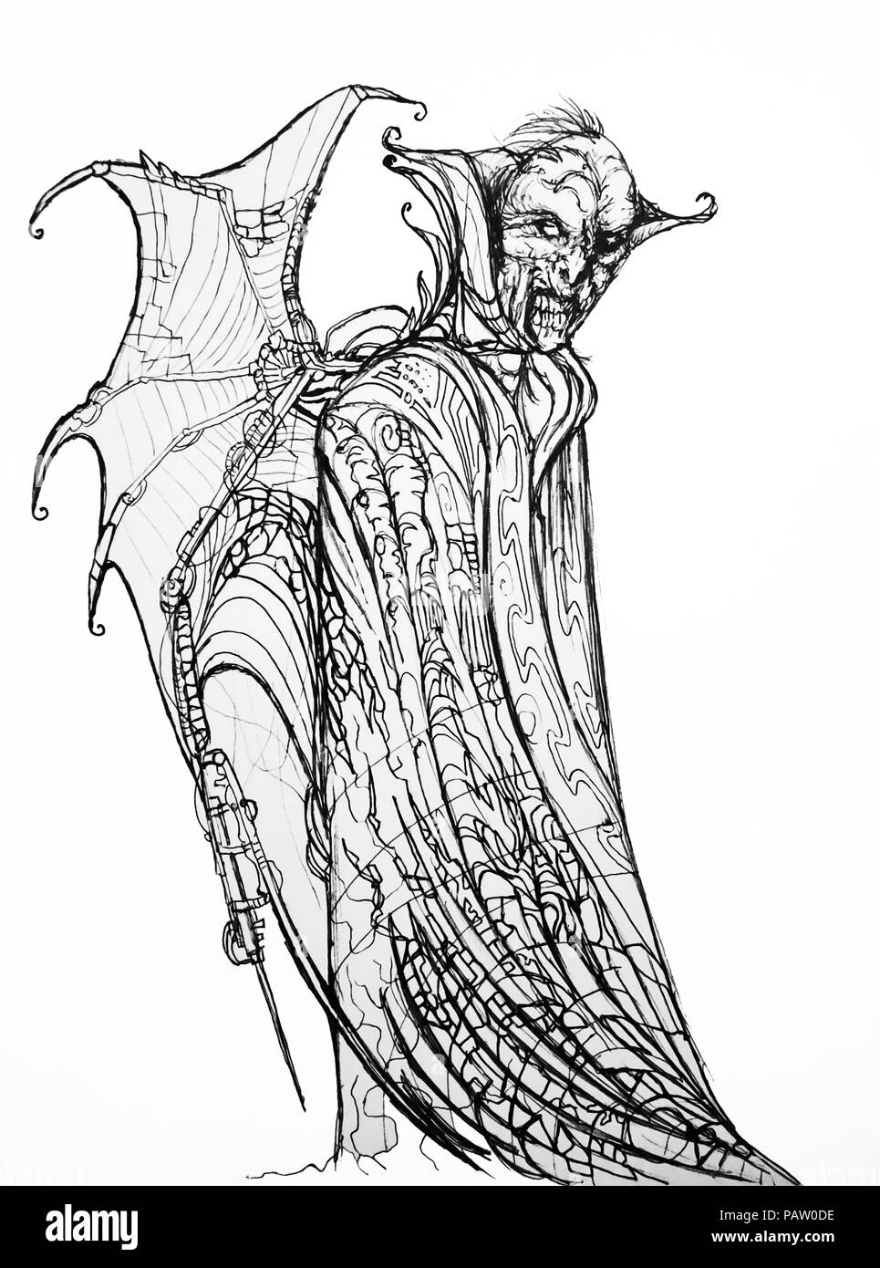 Vampire illustration Black and White Stock Photos & Images - Alamy