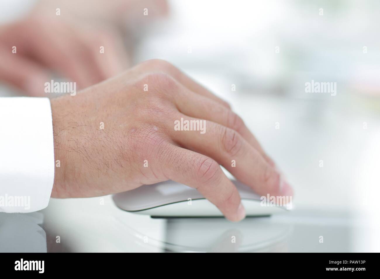 hands typing text on the computer keyboard. blurred business background Stock Photo - Alamy