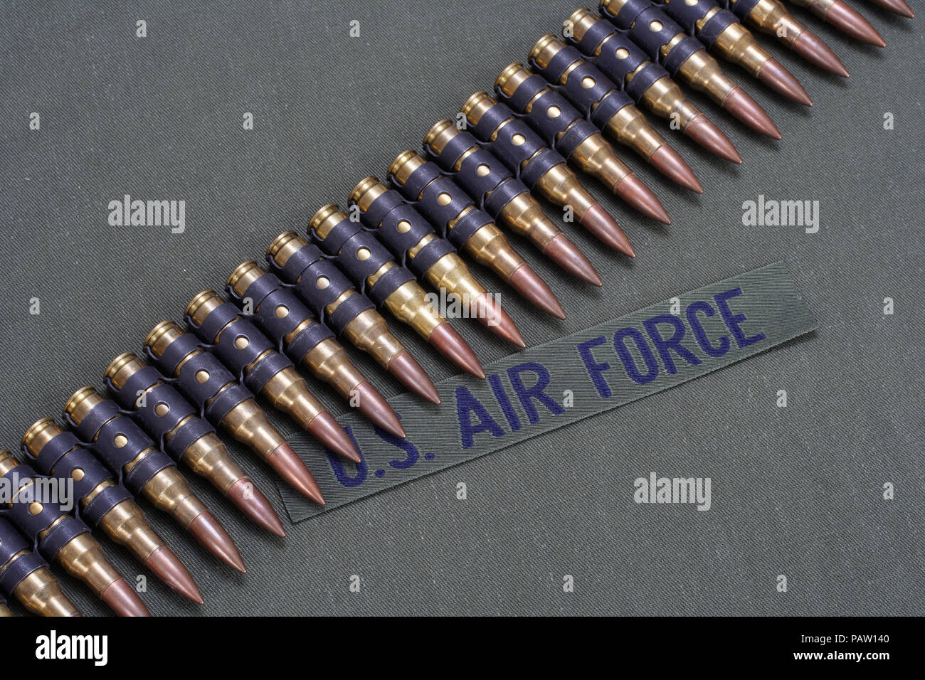ammunition belt on US AIR FORCE uniform Stock Photo - Alamy