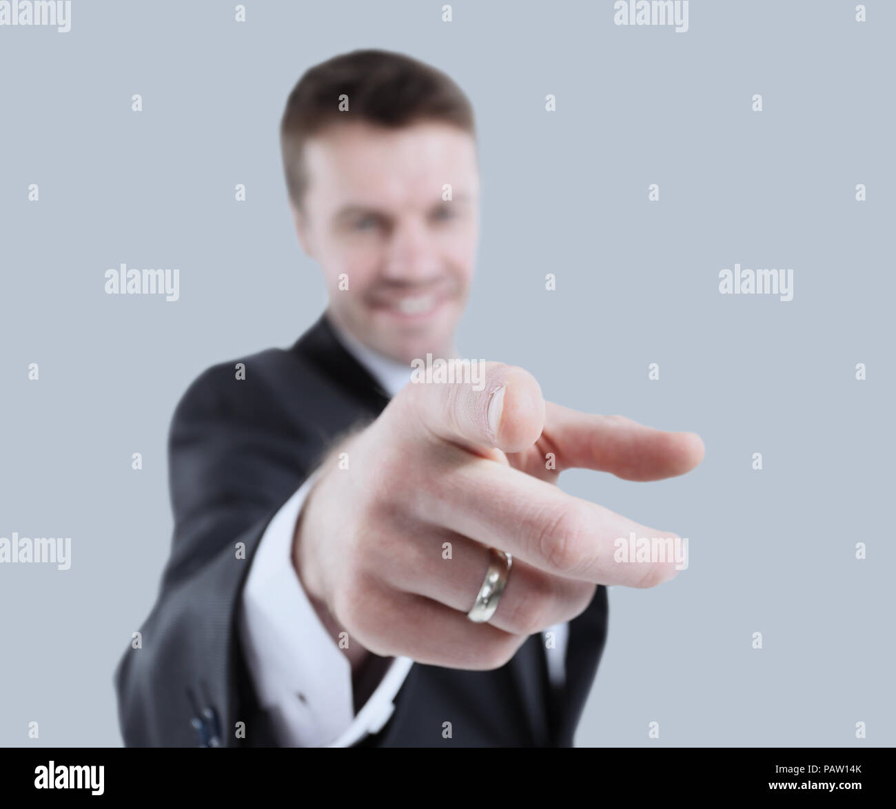 Man points finger posing hi-res stock photography and images - Alamy