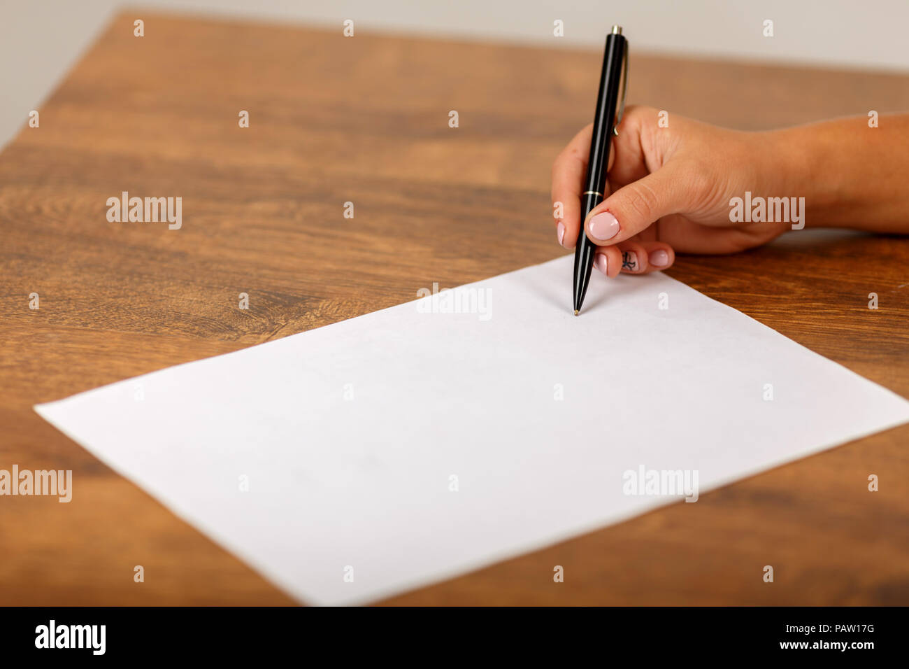 Hand handwriting application hi-res stock photography and images - Alamy