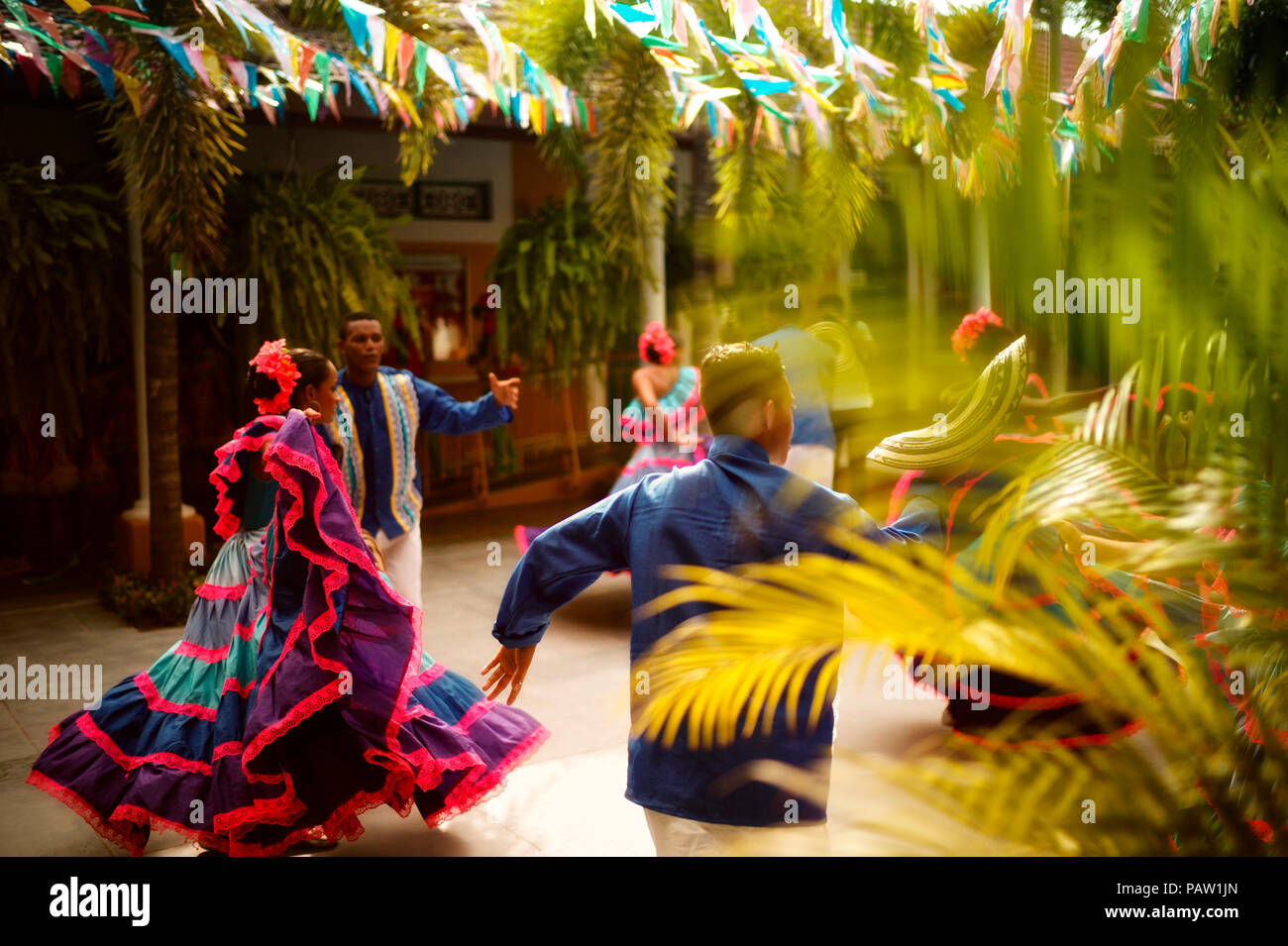 Traditional group dressed up representing the multiple dance styles ...