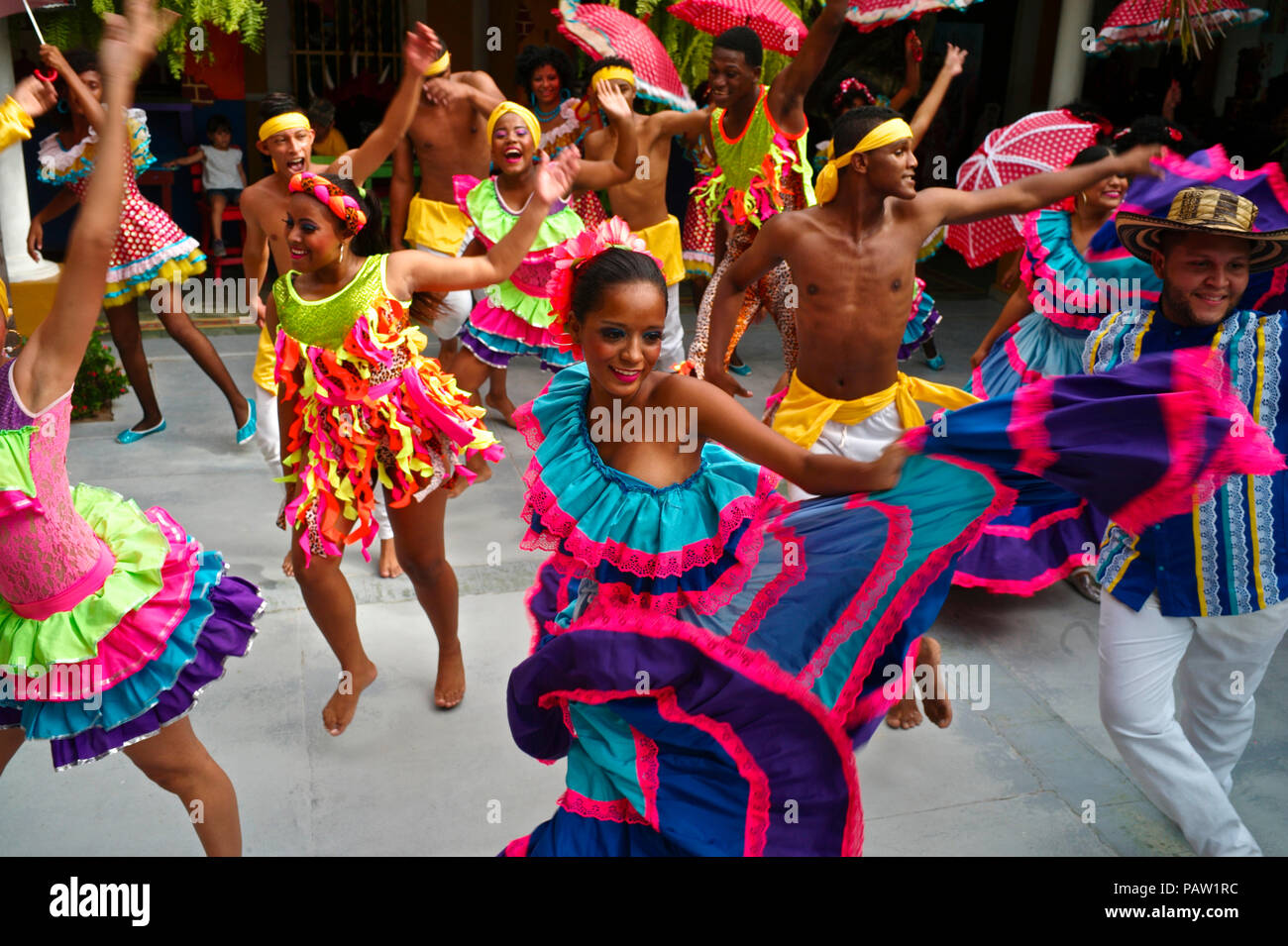 Traditional group dressed up representing the multiple dance styles ...