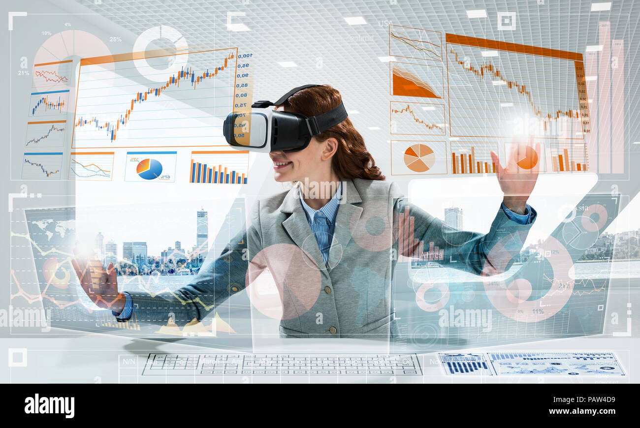 Conceptual image of virtual reality technology Stock Photo - Alamy