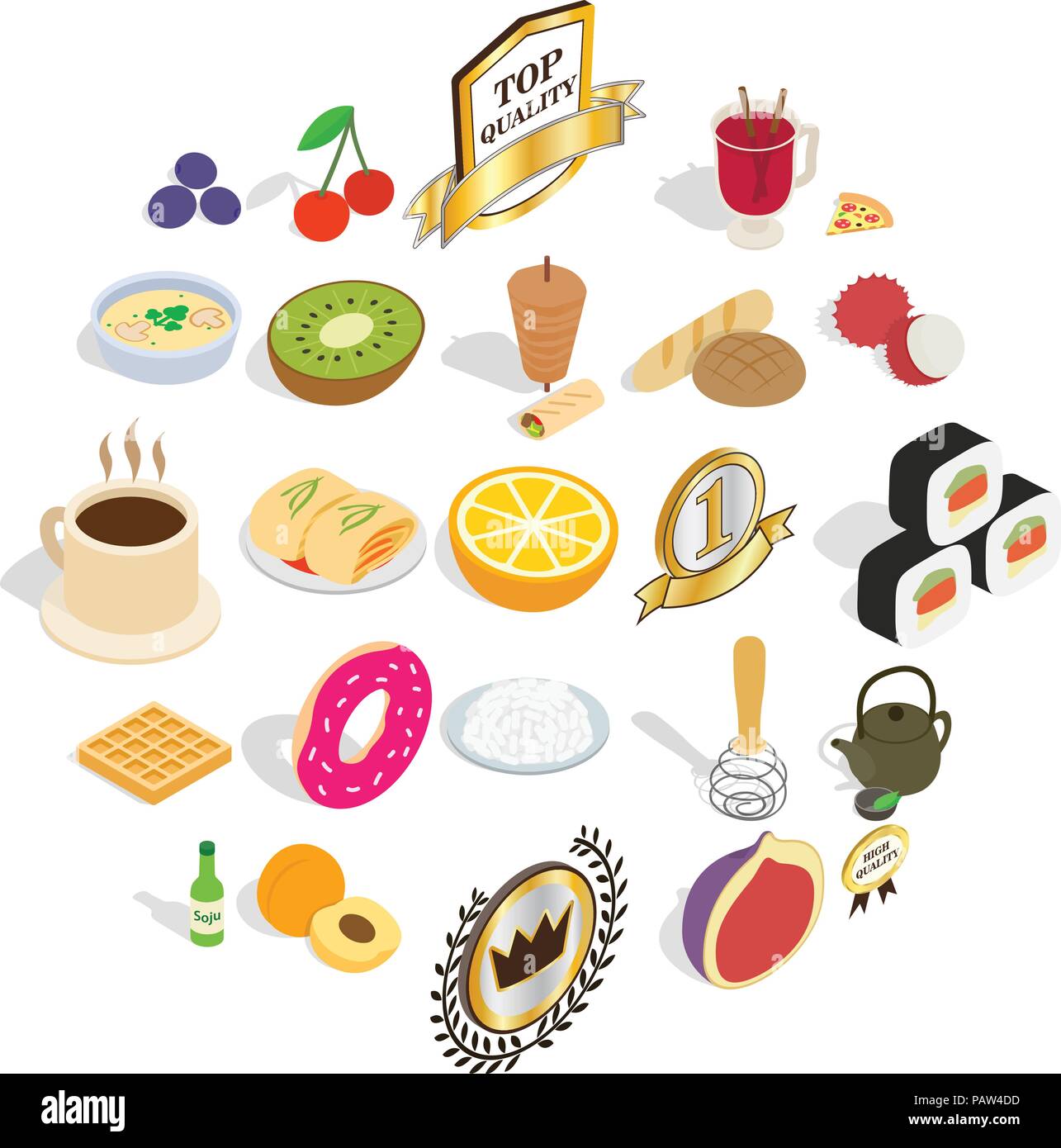 American breakfast serving Stock Vector Images - Alamy