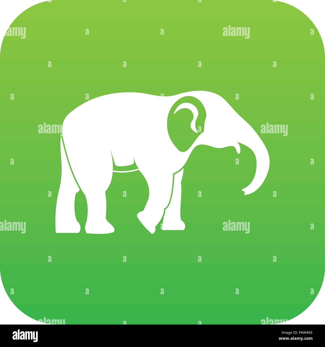 Elephant icon green vector Stock Vector Image & Art - Alamy