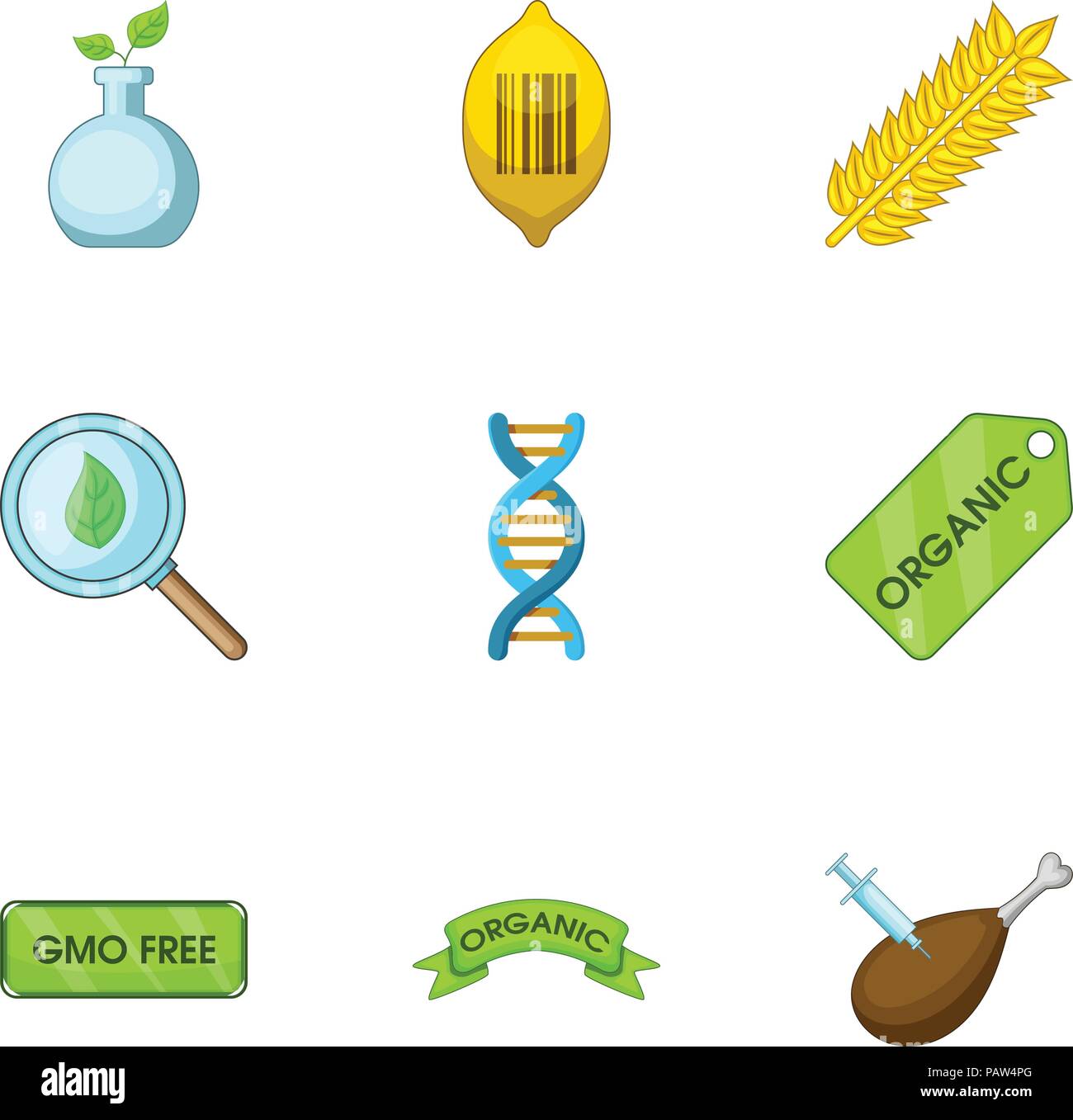 Free icons set, cartoon style Stock Vector Image & Art - Alamy