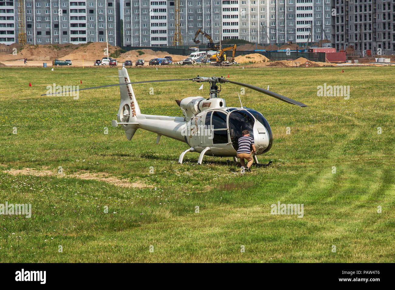 Belarus, Minsk - July 23, 2018: Helicopter participant of the 16th ...