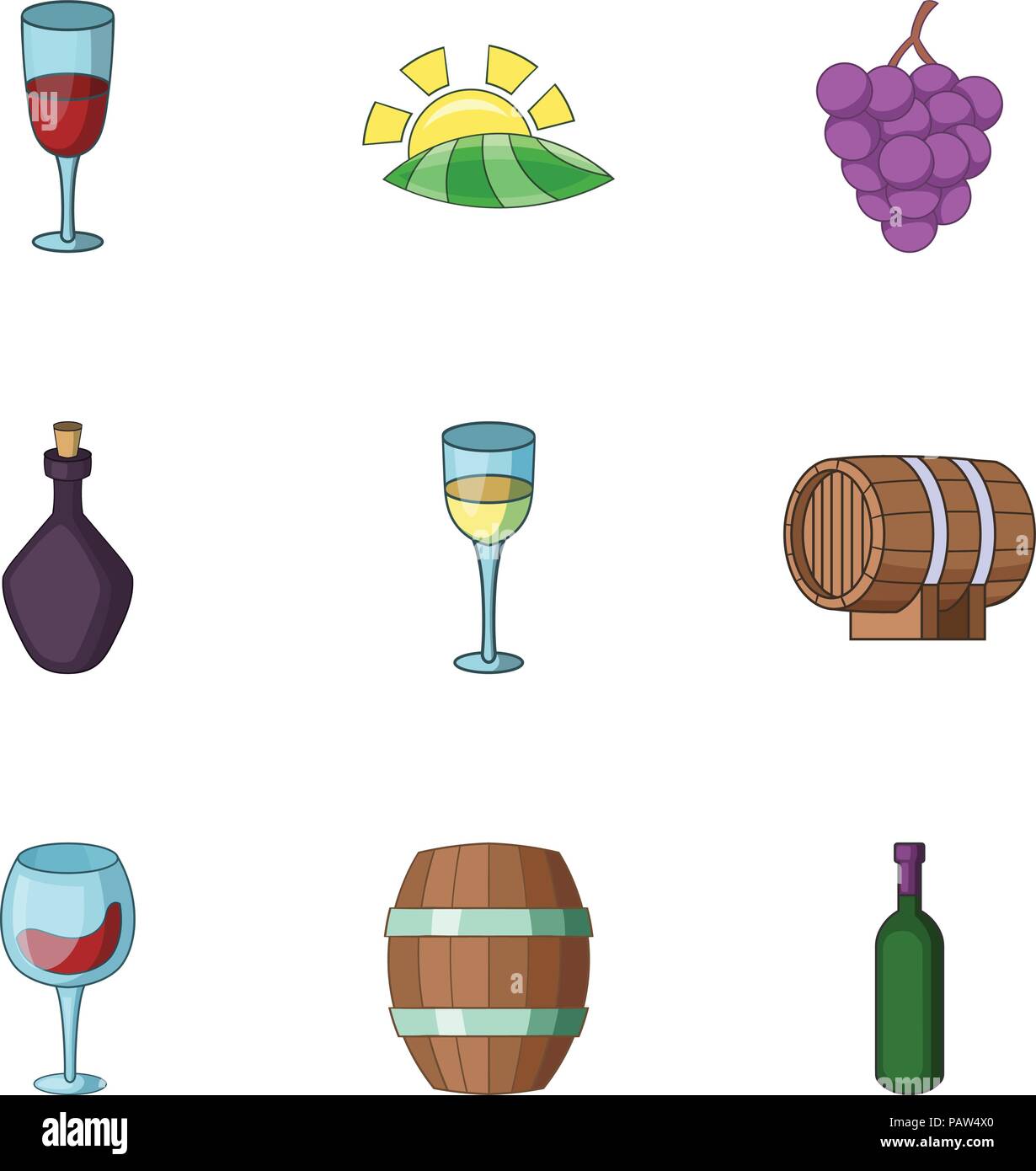 Cordial icons set, cartoon style Stock Vector Image & Art - Alamy