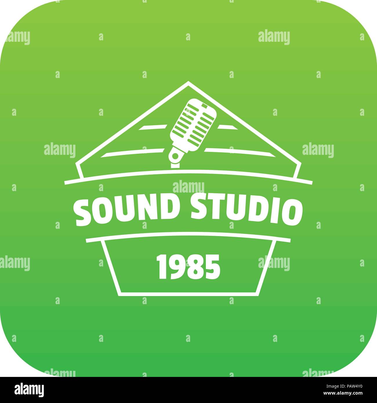Sound studio icon green vector Stock Vector Image & Art - Alamy