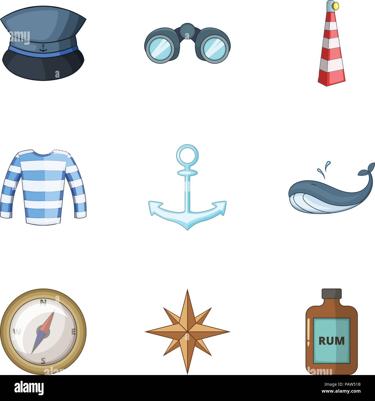 Pirate life icons set, cartoon style Stock Vector Image & Art - Alamy