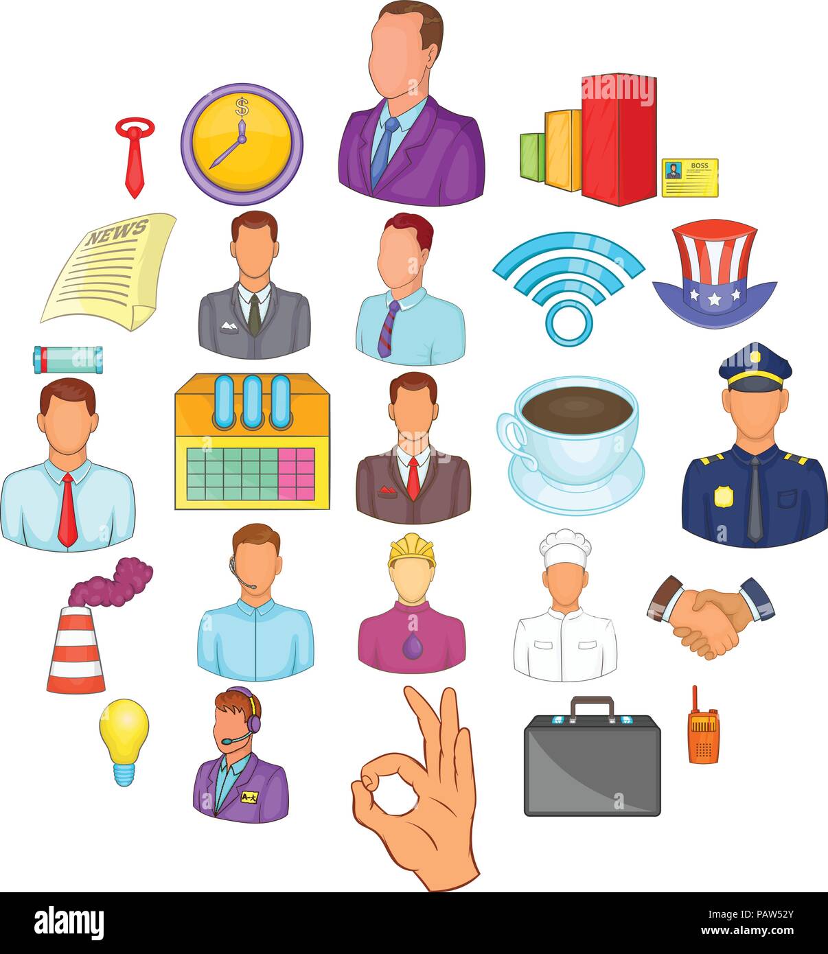 Cash flow icons set, cartoon style Stock Vector Image & Art - Alamy