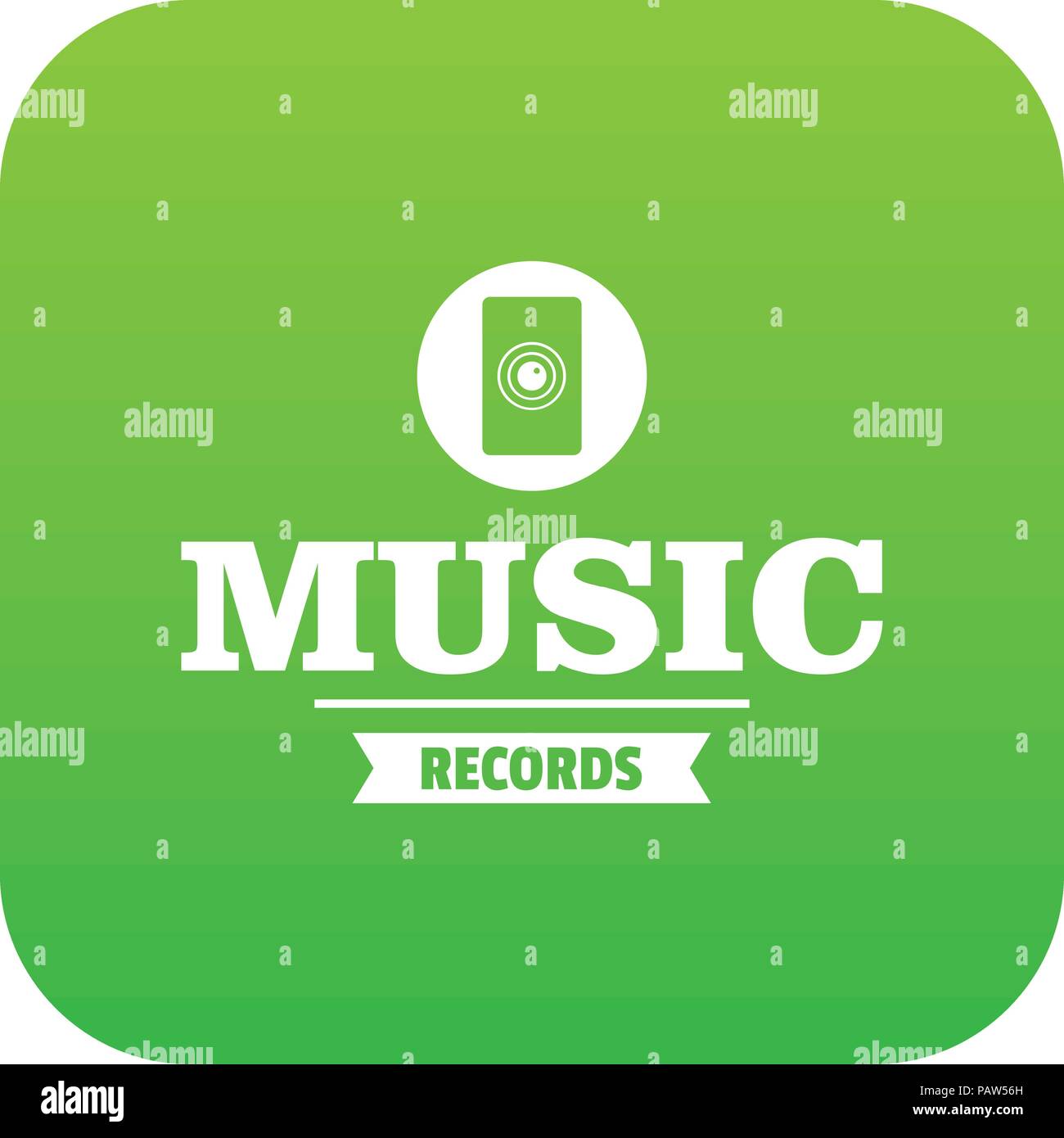 Music record icon green vector Stock Vector Image & Art - Alamy