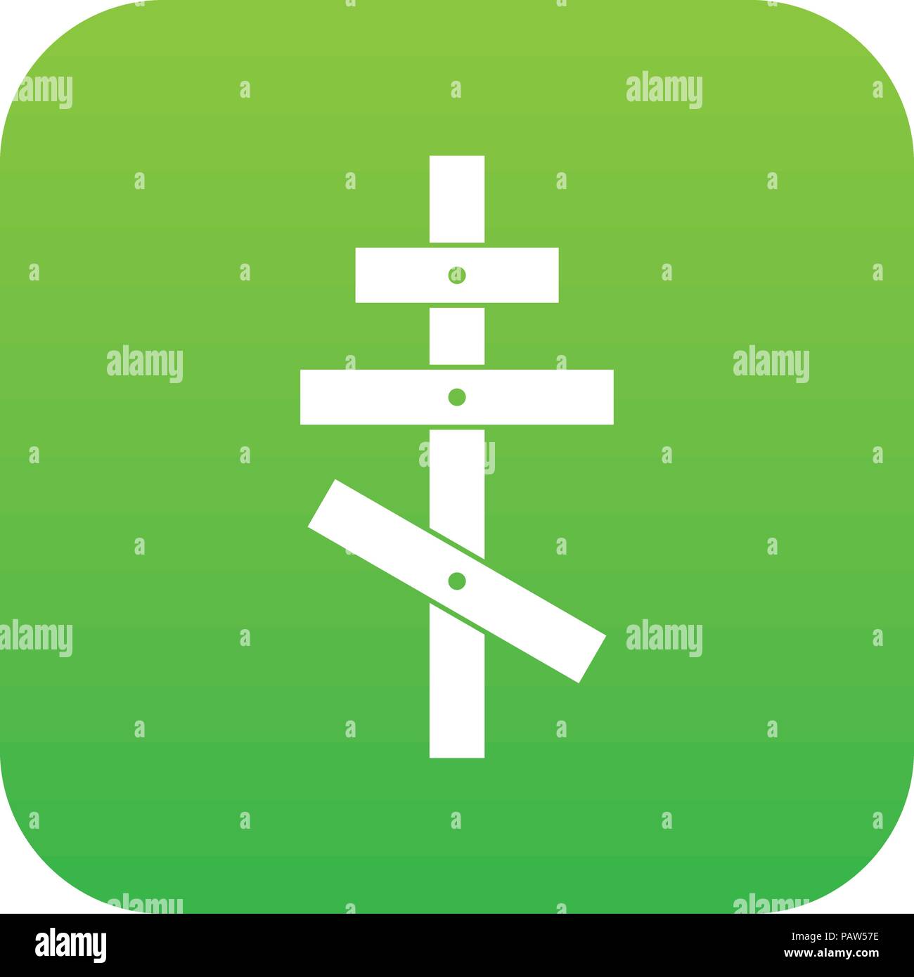 Orthodox cross icon digital green Stock Vector Image & Art - Alamy